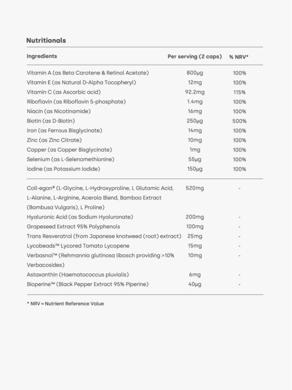 Radiant - Beauty Supplement - Form