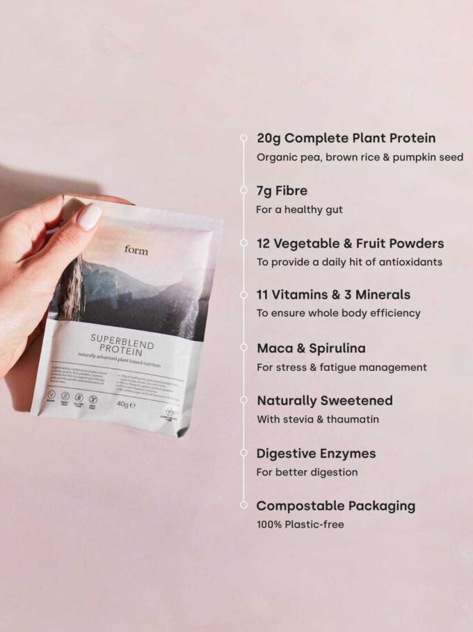 Vegan Protein Powder | Superblend Protein Single Serve Sachets | By Form®